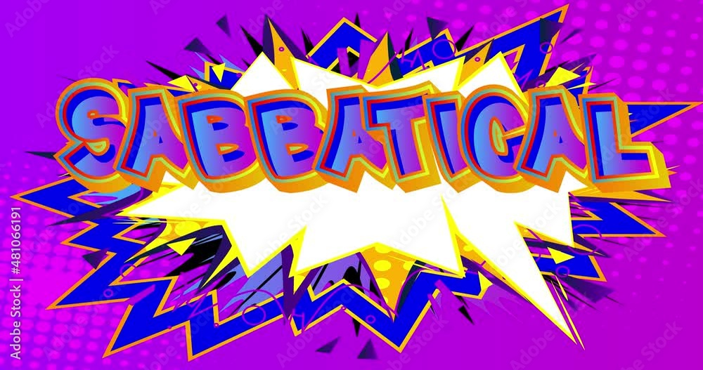 Sabbatical Leave. Break from job stress concept. Motion poster. 4k ...