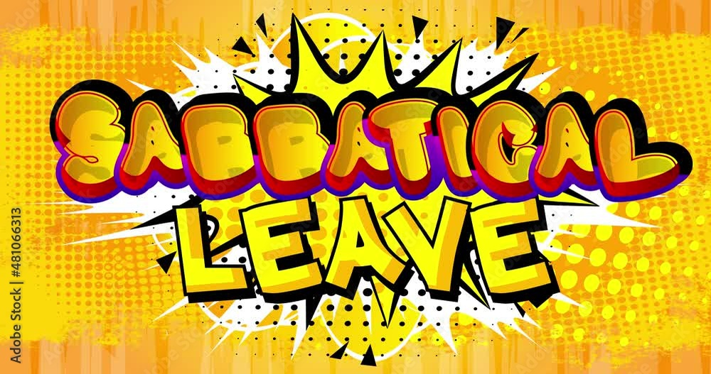 Sabbatical Leave. Break from job stress concept. Motion poster. 4k ...