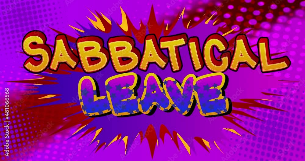 Sabbatical Leave. Break from job stress concept. Motion poster. 4k ...