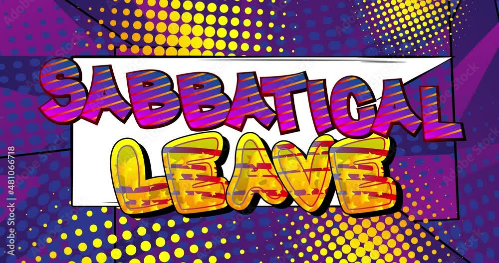 Sabbatical Leave. Break from job stress concept. Motion poster. 4k ...