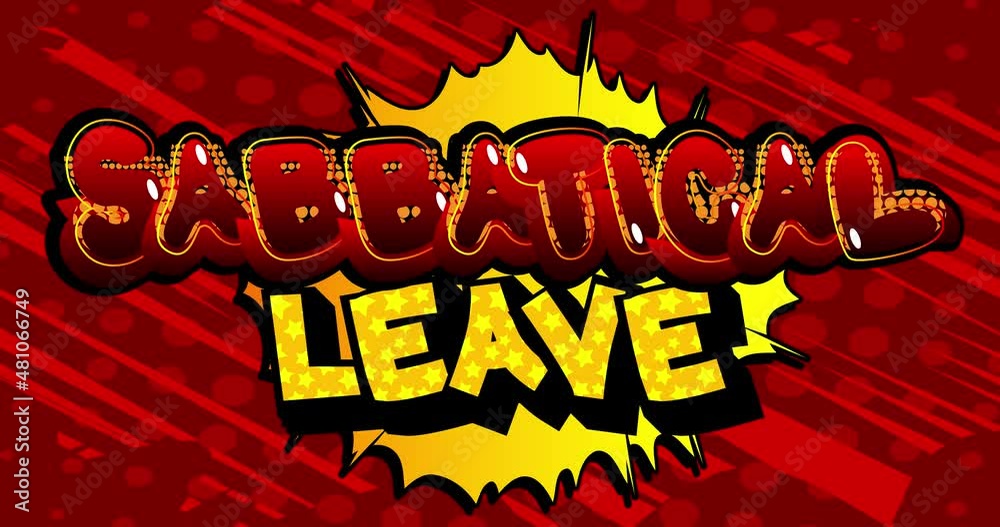 Sabbatical Leave. Break from job stress concept. Motion poster. 4k ...