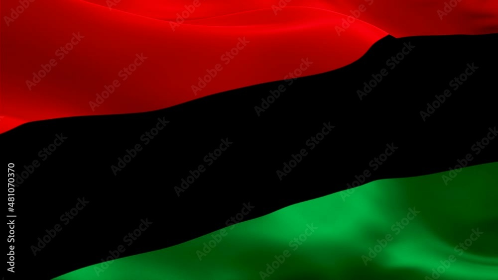 Pan-African flag flag. National 3d Pan-African flag flag waving ...