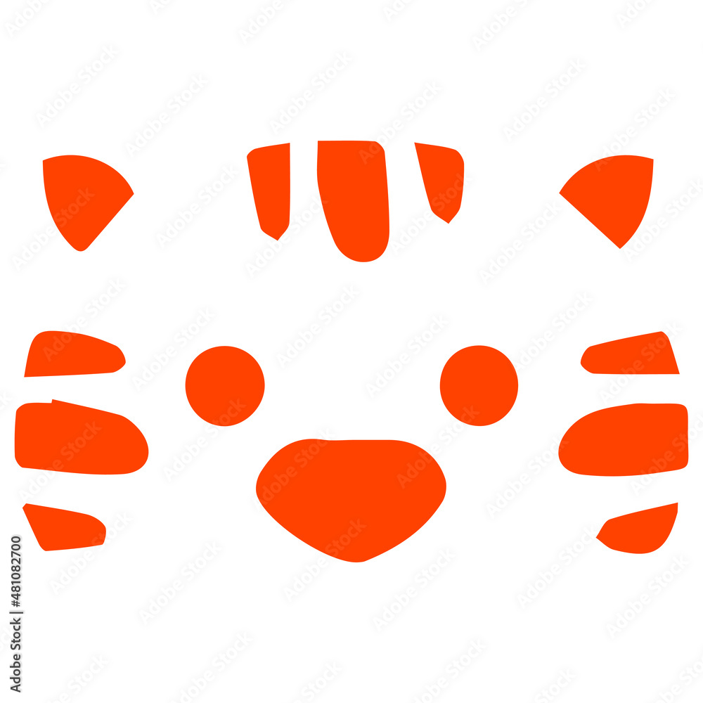 cat icon, kitten drawing for the kids, painting of baby tiger, wildlife ...