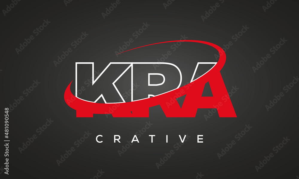 KRA creative letters logo with 360 symbol vector art template design ...
