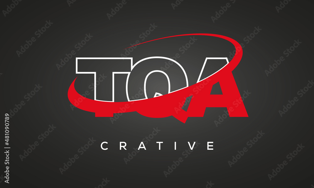 TQA creative letters logo with 360 symbol vector art template design ...