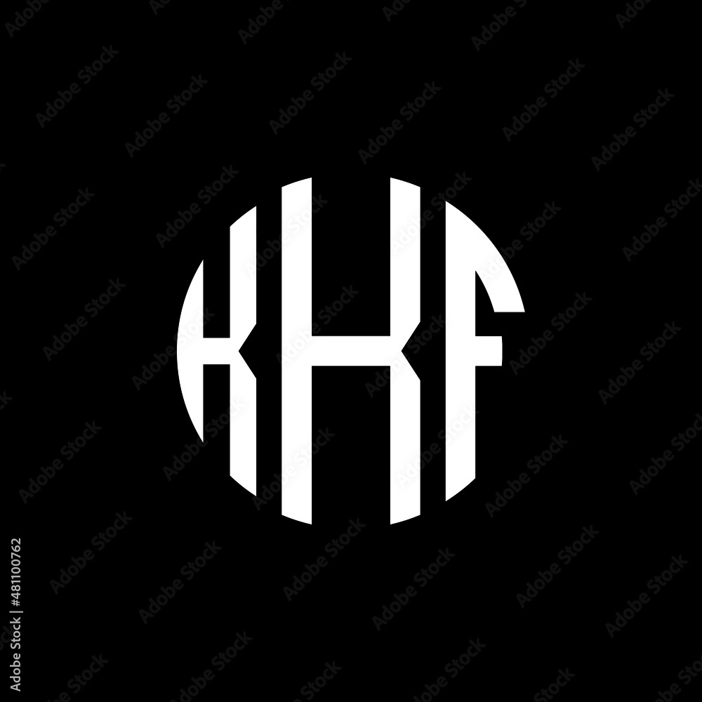 KKF letter logo design. KKF modern letter logo with black background ...