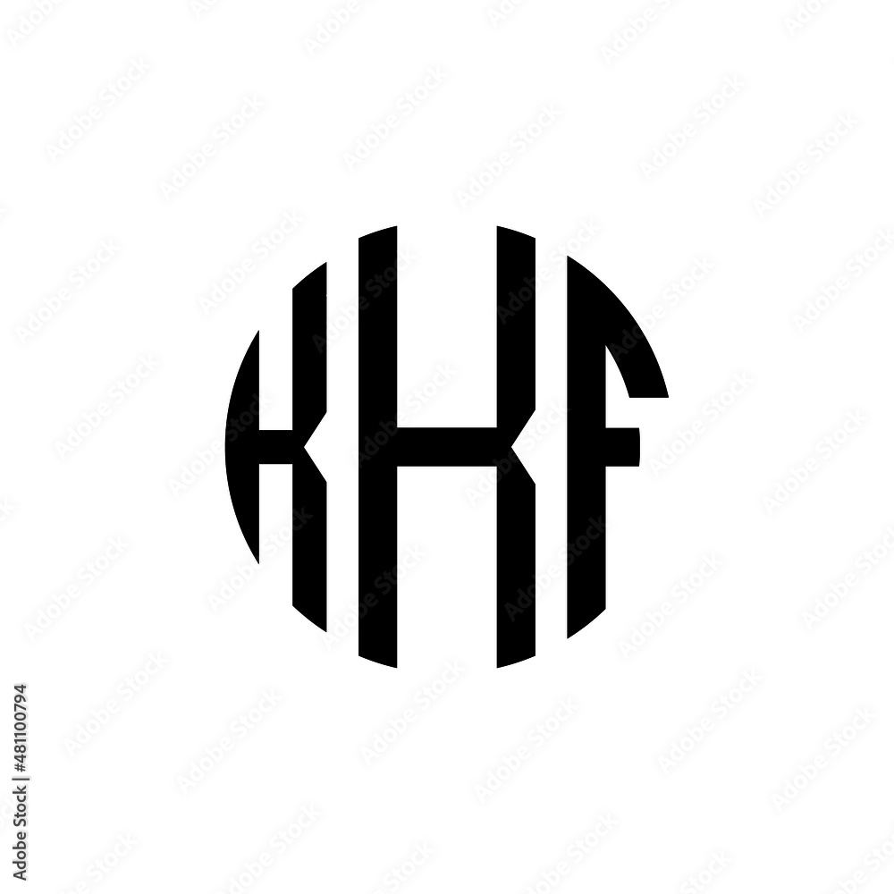 KKF letter logo design. KKF modern letter logo with black background ...