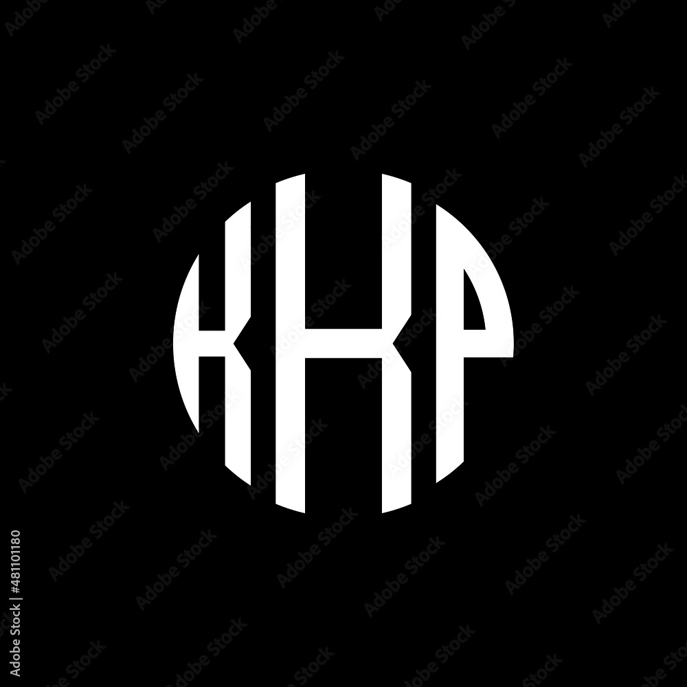 KKP letter logo design. KKP modern letter logo with black background ...