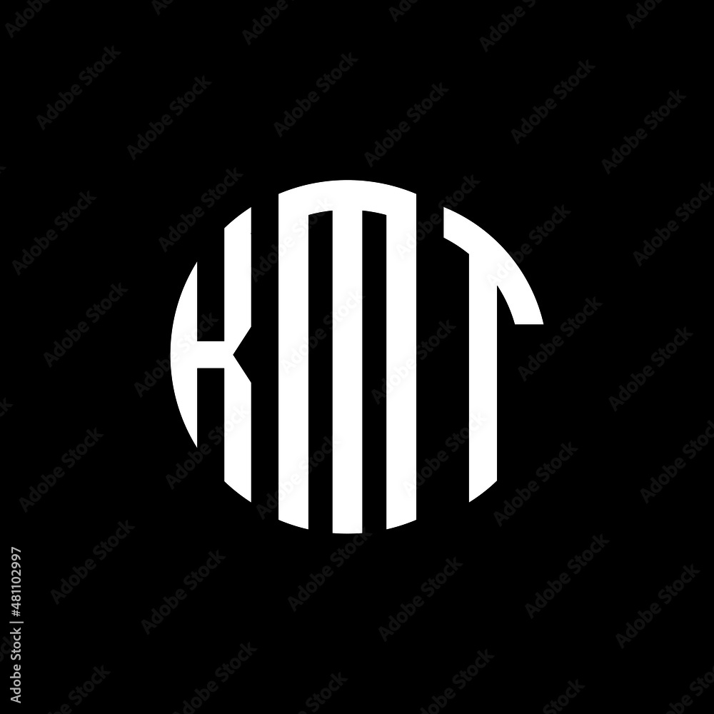 KMT letter logo design. KMT modern letter logo with black background. KMT creative letter logo ...