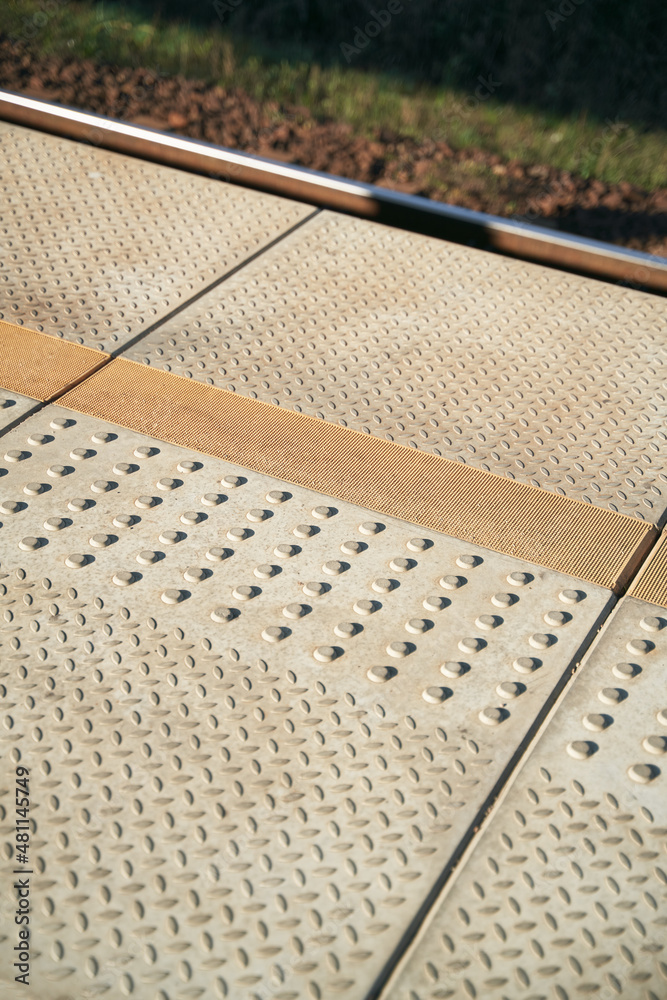 Tactile pathway for the people with blindness in urban area. Pedestrian ...