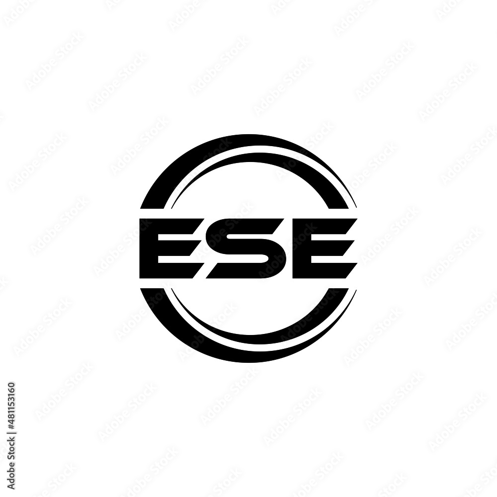 ESE letter logo design with white background in illustrator, vector ...