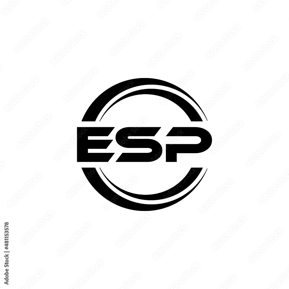 ESP letter logo design with white background in illustrator, vector ...