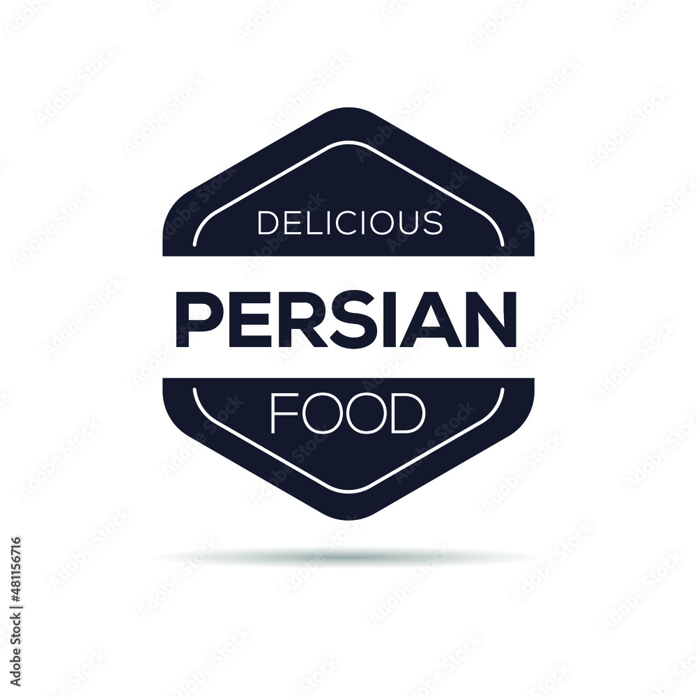 Vetor de Creative (Persian food) logo, sticker, badge, label, vector ...