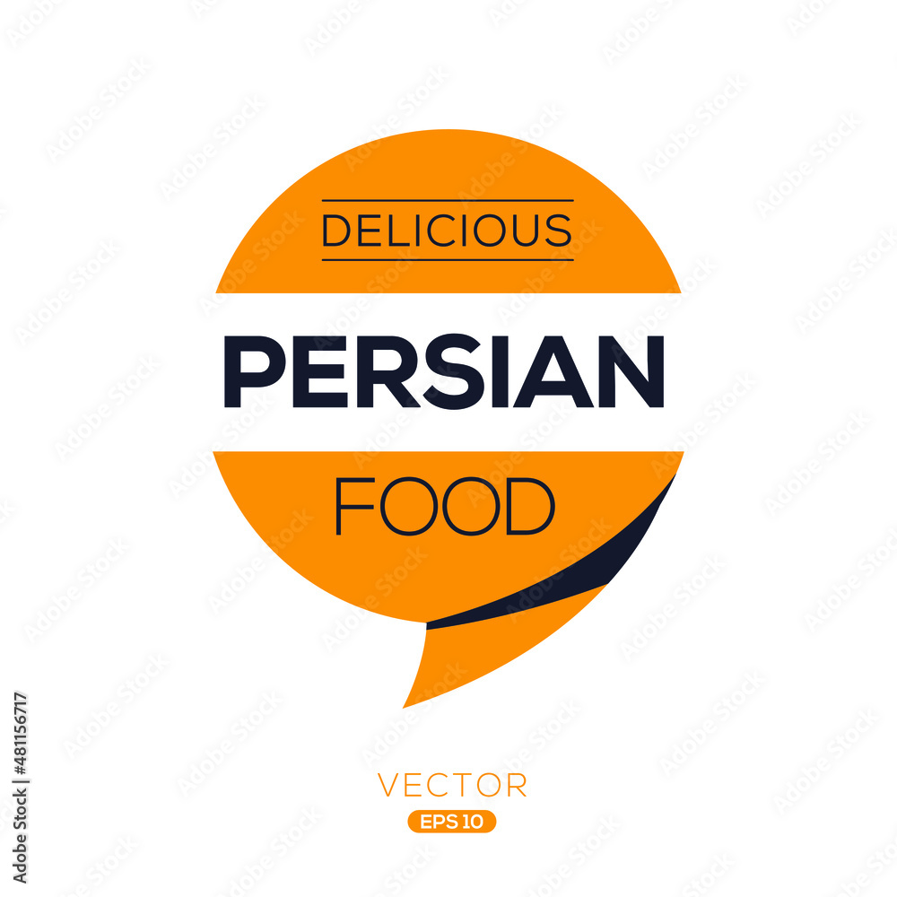 Creative (Persian food) logo, sticker, badge, label, vector ...
