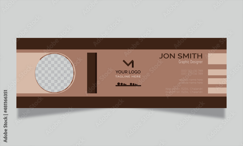 Email Signature Templates Design Vector Text Editable Stock Vector ...