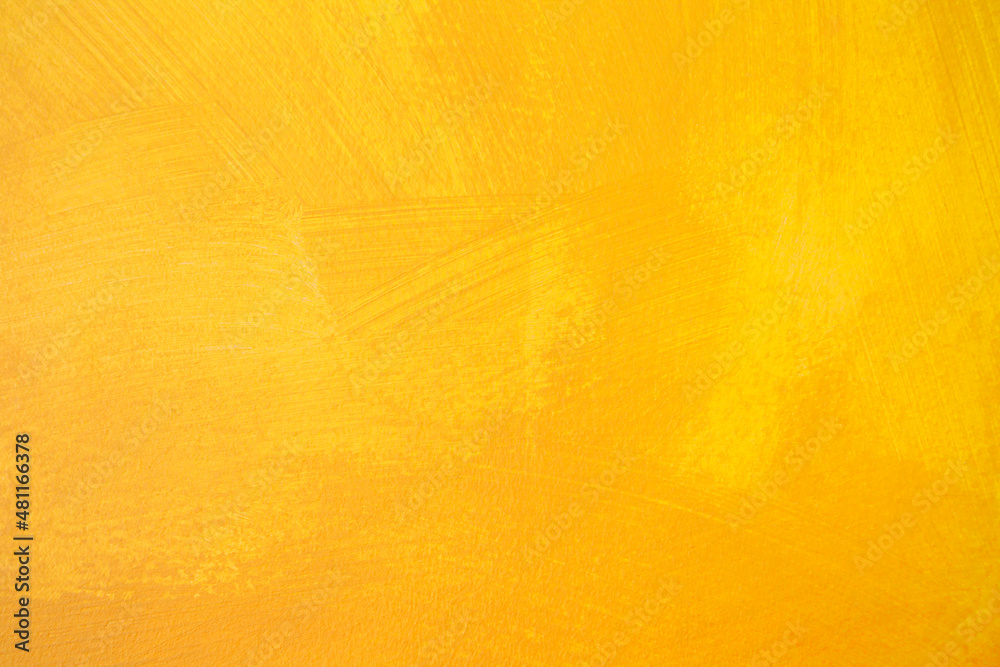 Abstract yellow paint wall texture background, blank artistic yellow ...