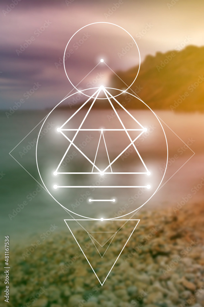 Sacred geometry inspired vector illustration with interlocking circles ...