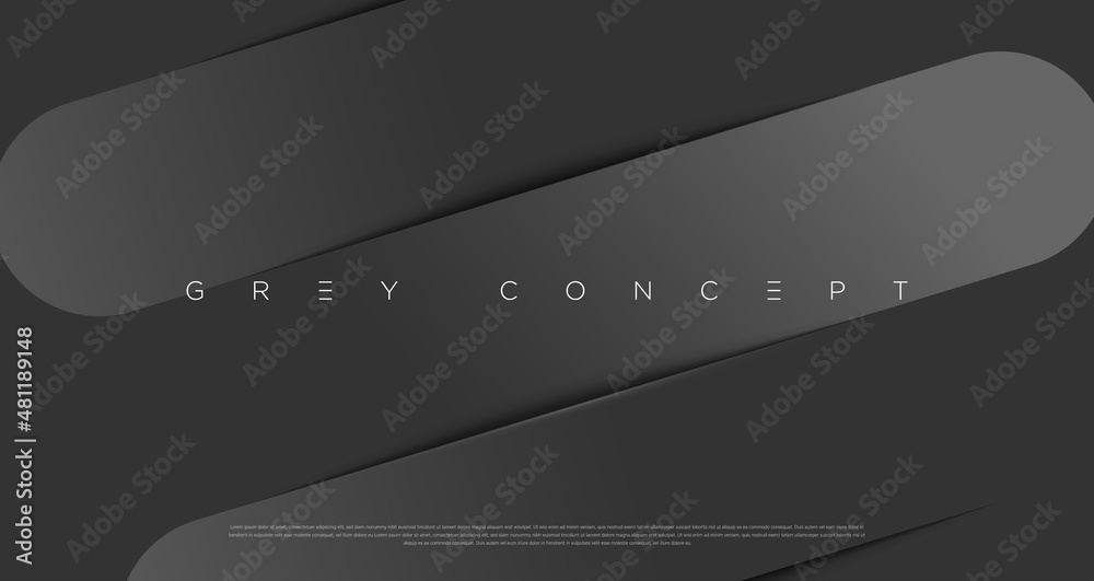 Grey premium abstract background with luxury lines and geometric shapes ...