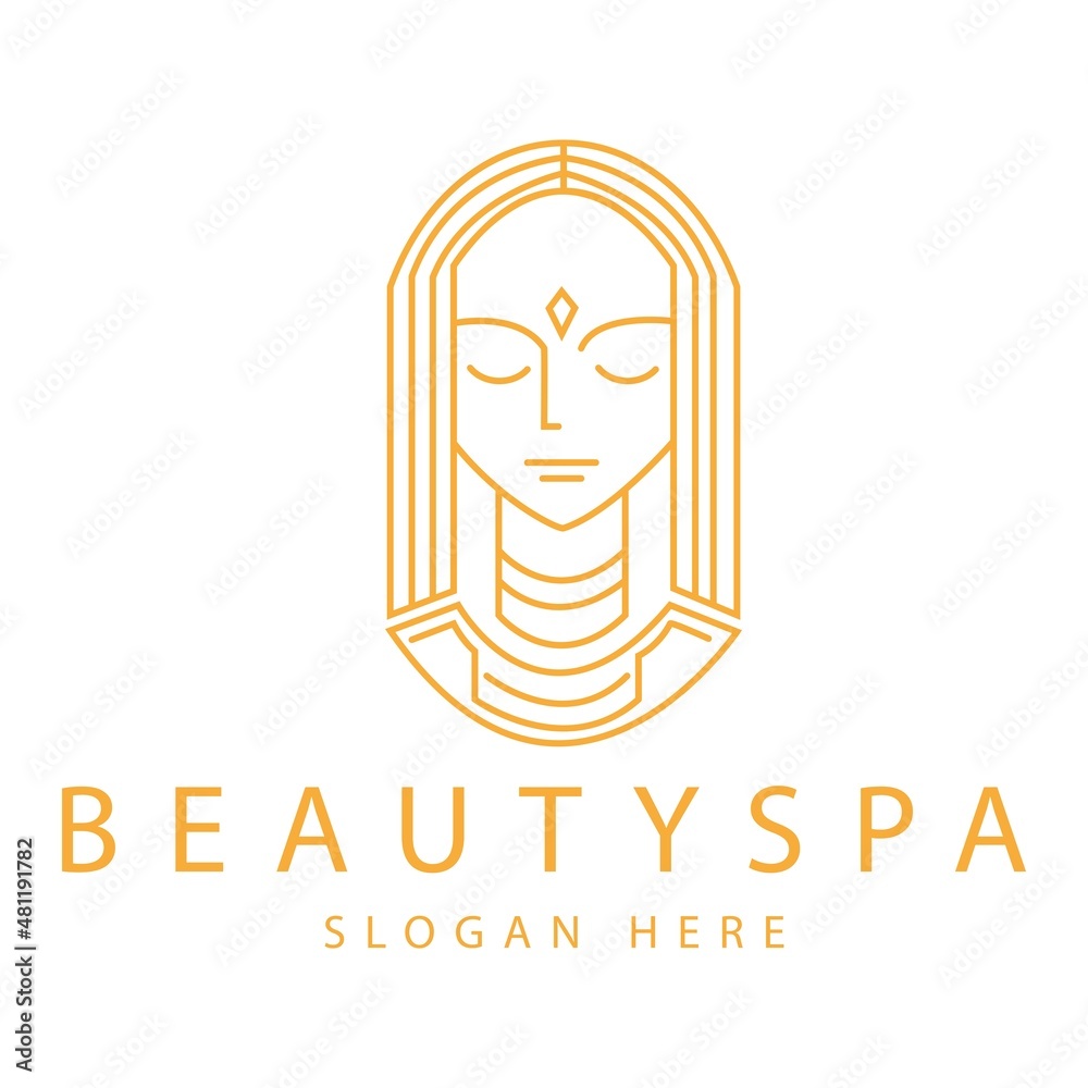 Simple beauty logo design. Modern and elegant symbol. Stock Vector ...