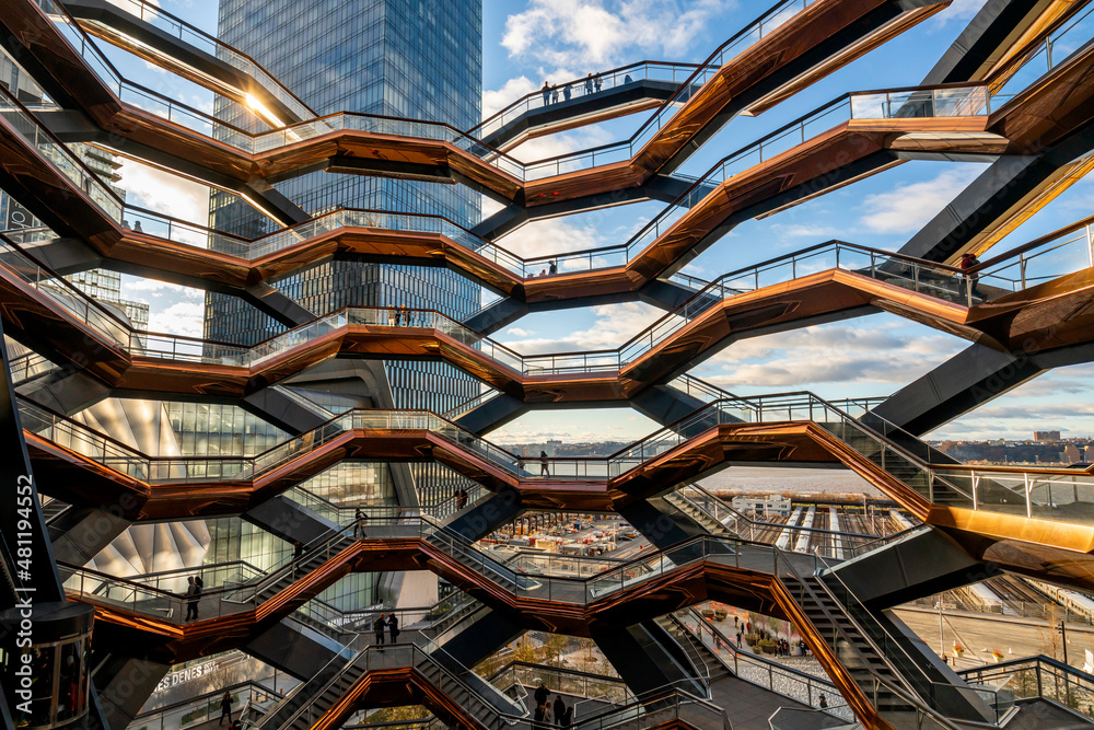 New York, USA - Nov 29, 2019 close up structure of The vessal,The ...