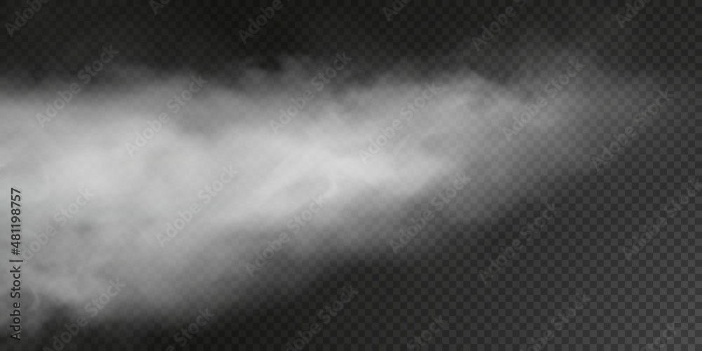 White smoke puff isolated on transparent black background. PNG. Steam ...