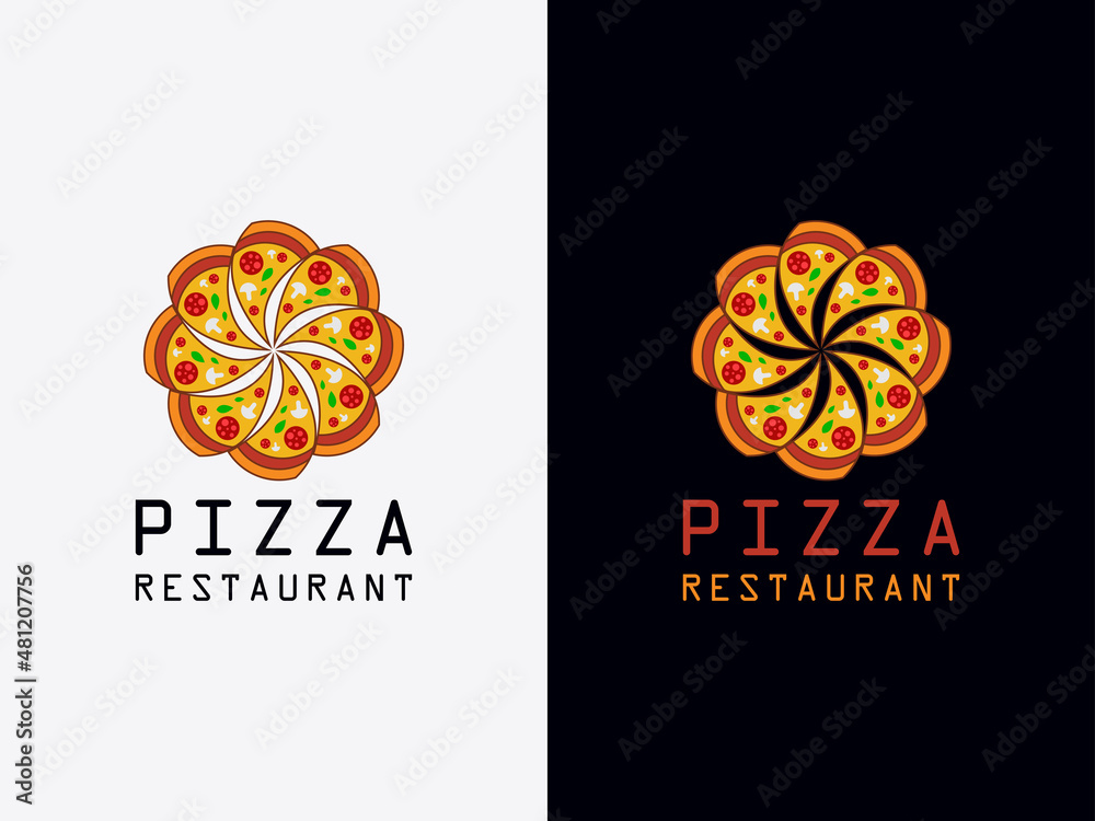 Pizza Logo Icon Design Template Vector Illustration Stock Vector ...