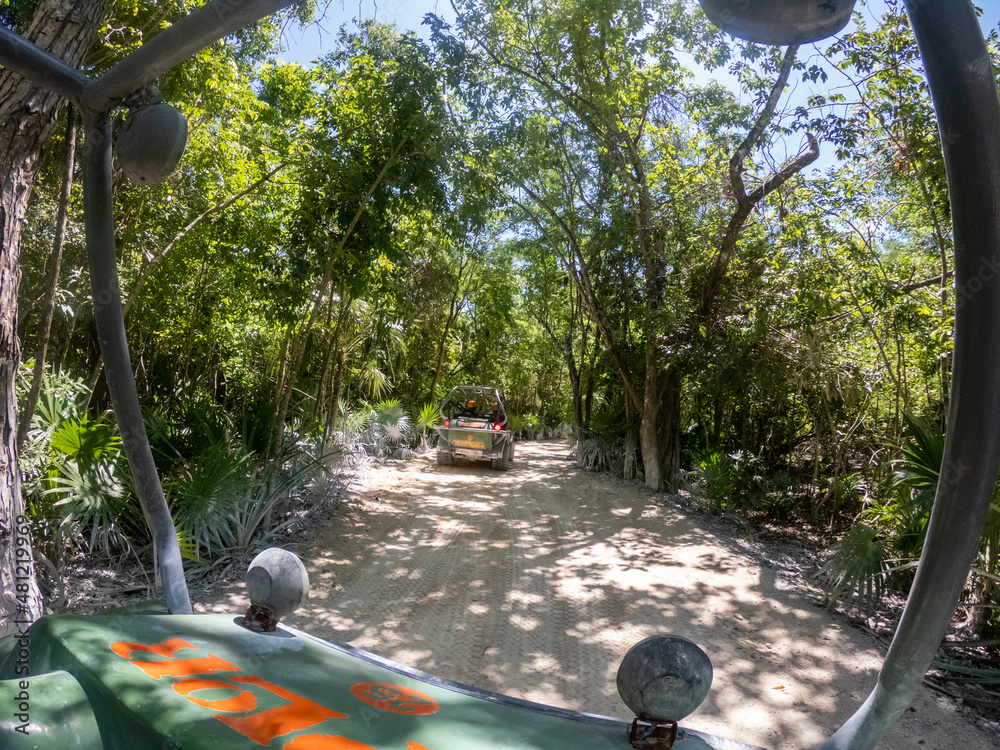 Cancun, Mexico - September 16, 2021: Xplor park amphibious vehicles ...