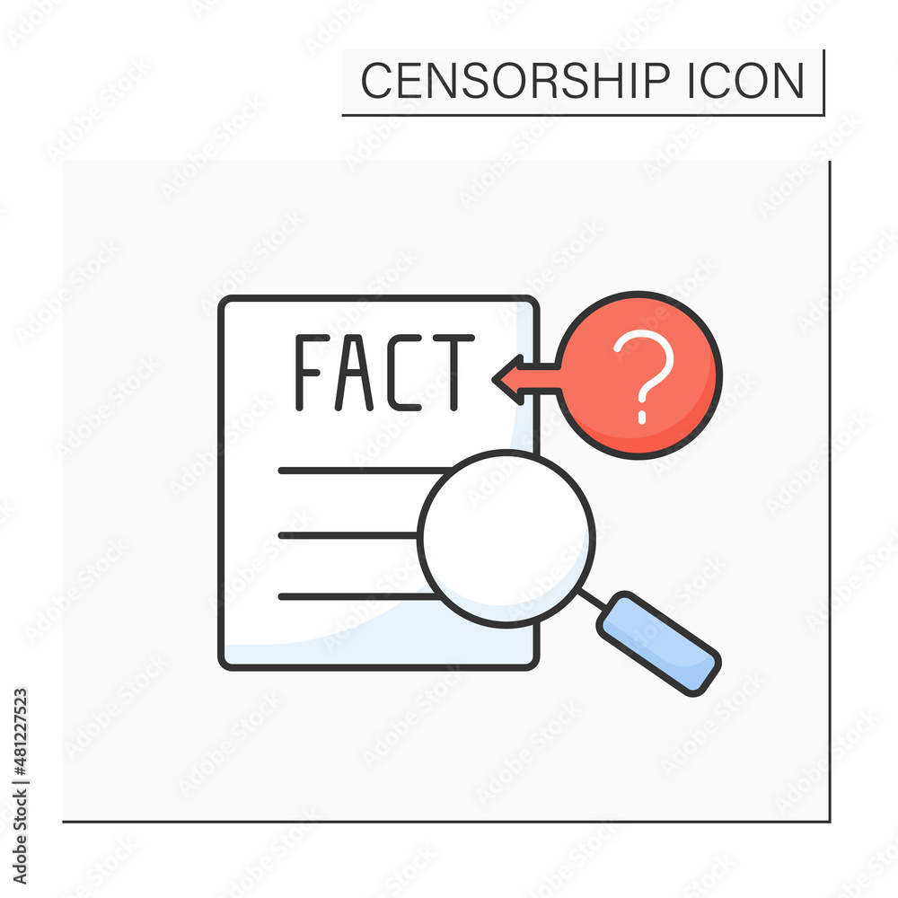 Fact-check color icon. Verify facts. Factual accuracy of statements ... Fact-check color icon. Verify facts. Factual accuracy of statements ...