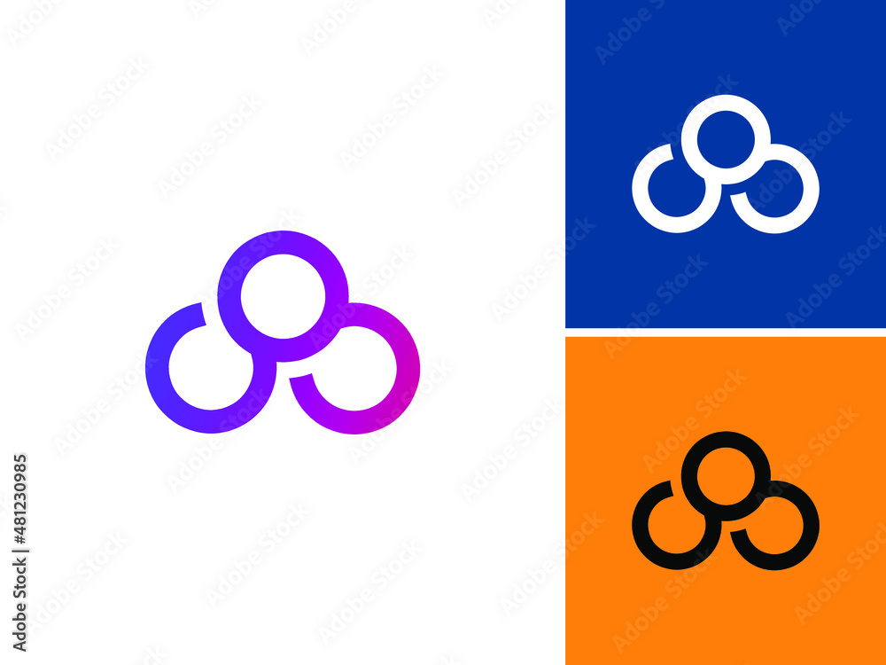 Vetor de ABSTRACT ILLUSTRATION MONOGRAM LETTER COC LOGO DESIGN ...