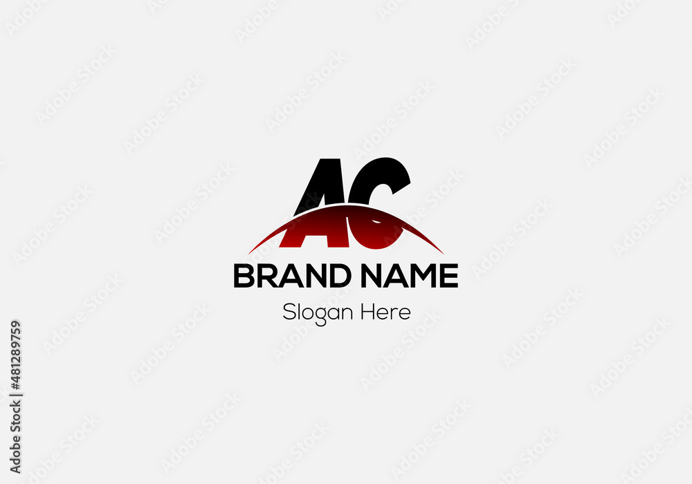 Abstract AC letter modern initial lettermarks logo design Stock Vector ...