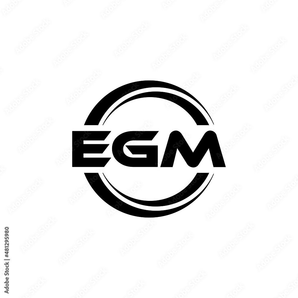 EGM letter logo design with white background in illustrator, vector ...