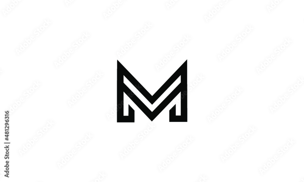 abstract M logo design Stock Vector | Adobe Stock