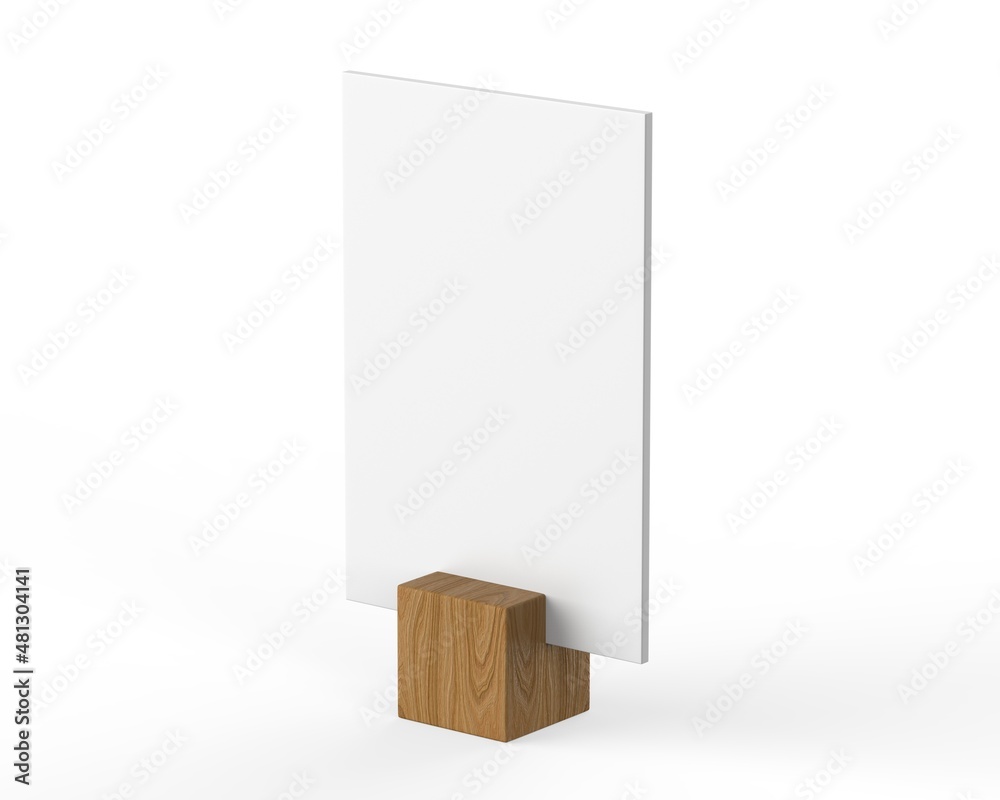 Blank wooden menu holder and buffet riser template, Table tent or table ...