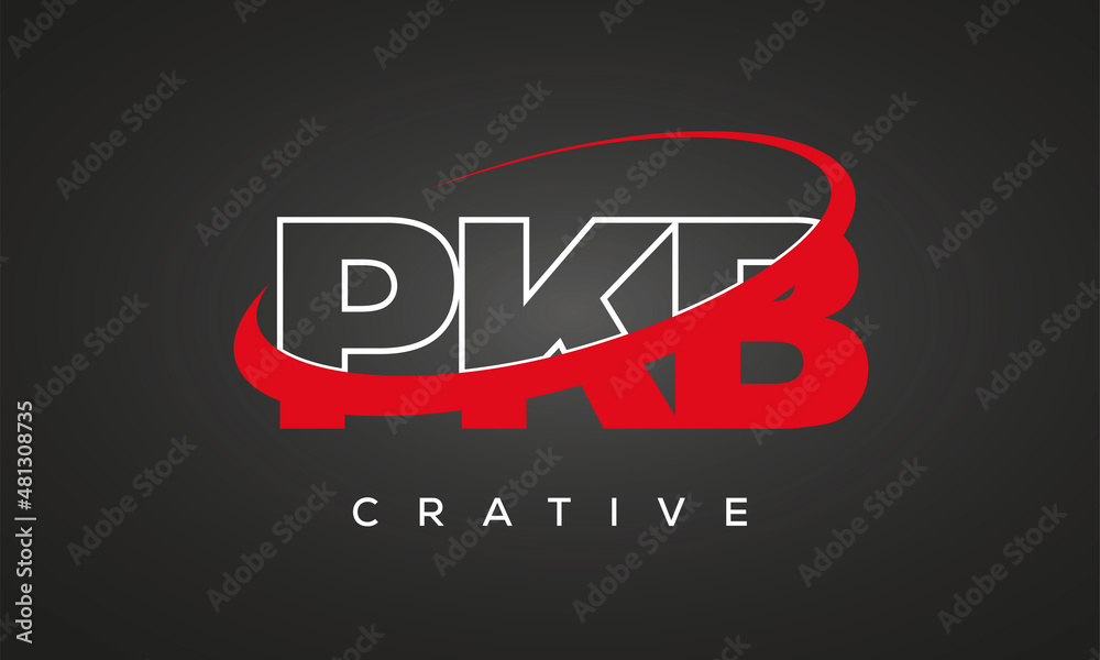 PKB creative letters logo with 360 symbol vector art template design ...