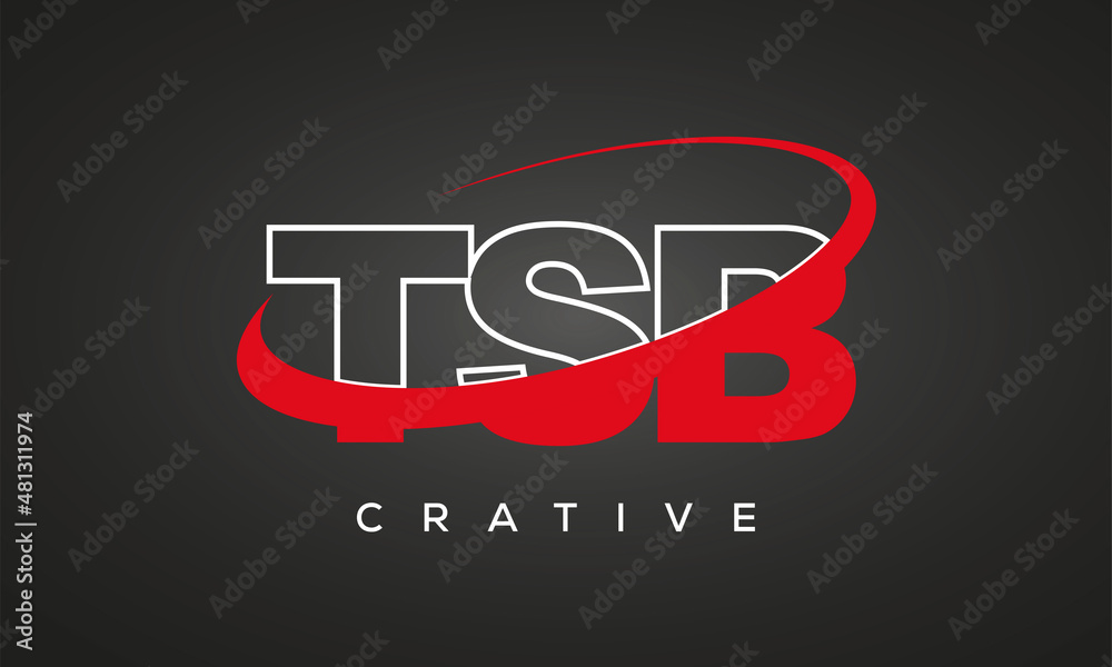 TSB creative letters logo with 360 symbol vector art template design ...