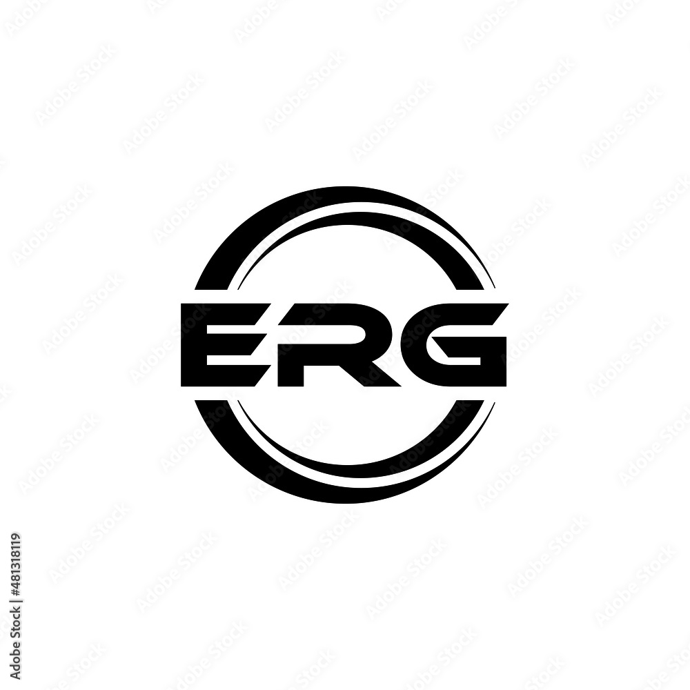 ERG letter logo design with white background in illustrator, vector ...