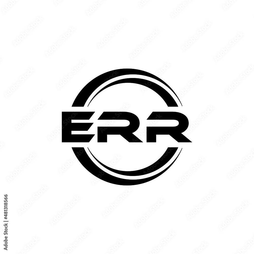 ERR letter logo design with white background in illustrator, vector ...