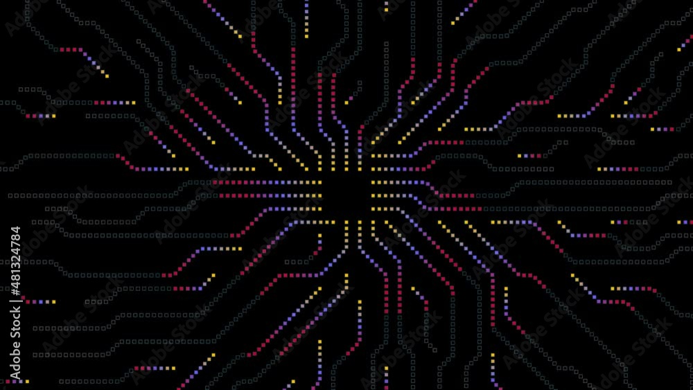 Seamless Technological circuit board.Looping Abstract technological ...