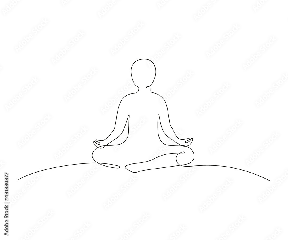 Lotus Position Drawing