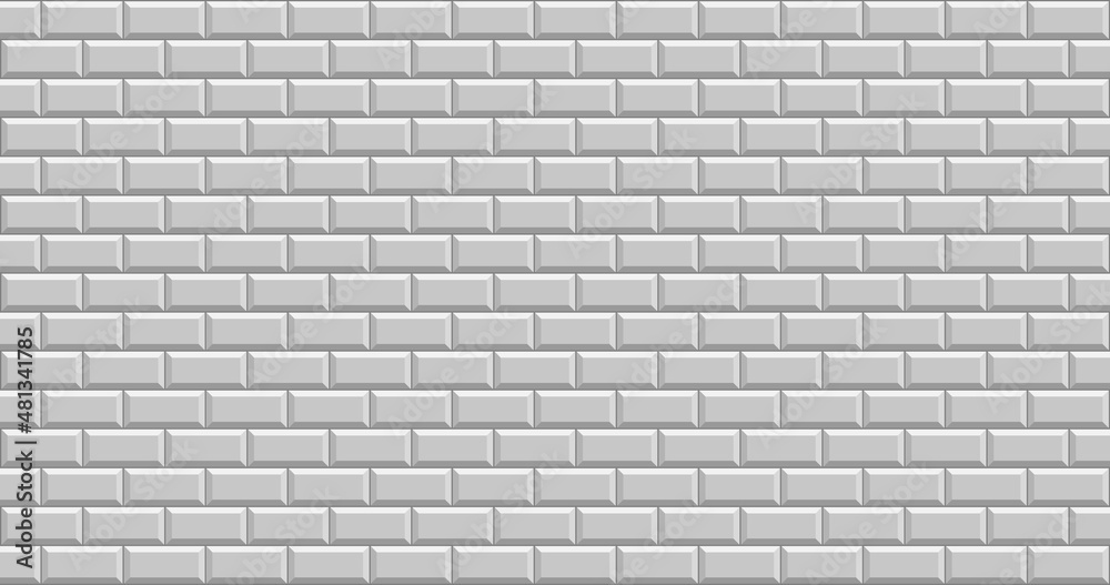 Subway tile background. Grey brick wall pattern for kitchen and ...