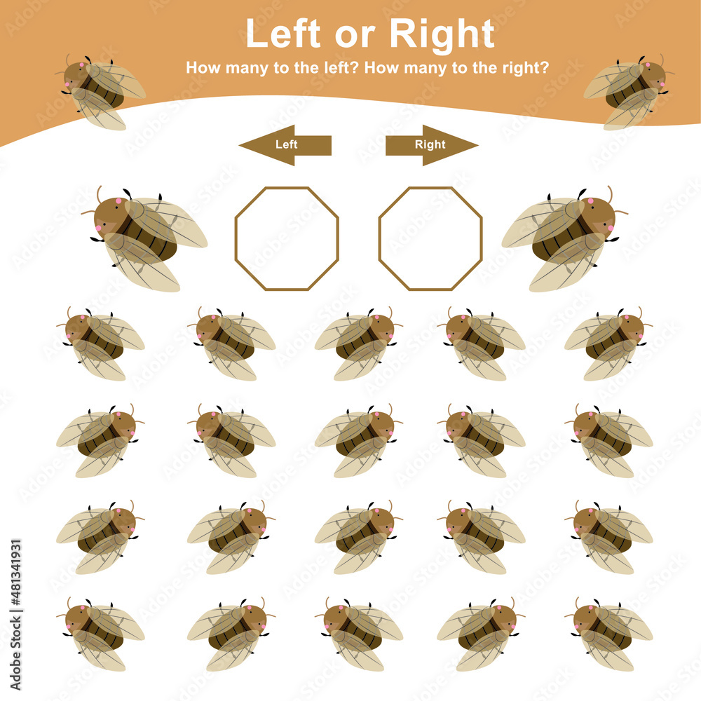 Left or Right Game for Preschool Children. Worksheet activity for ...