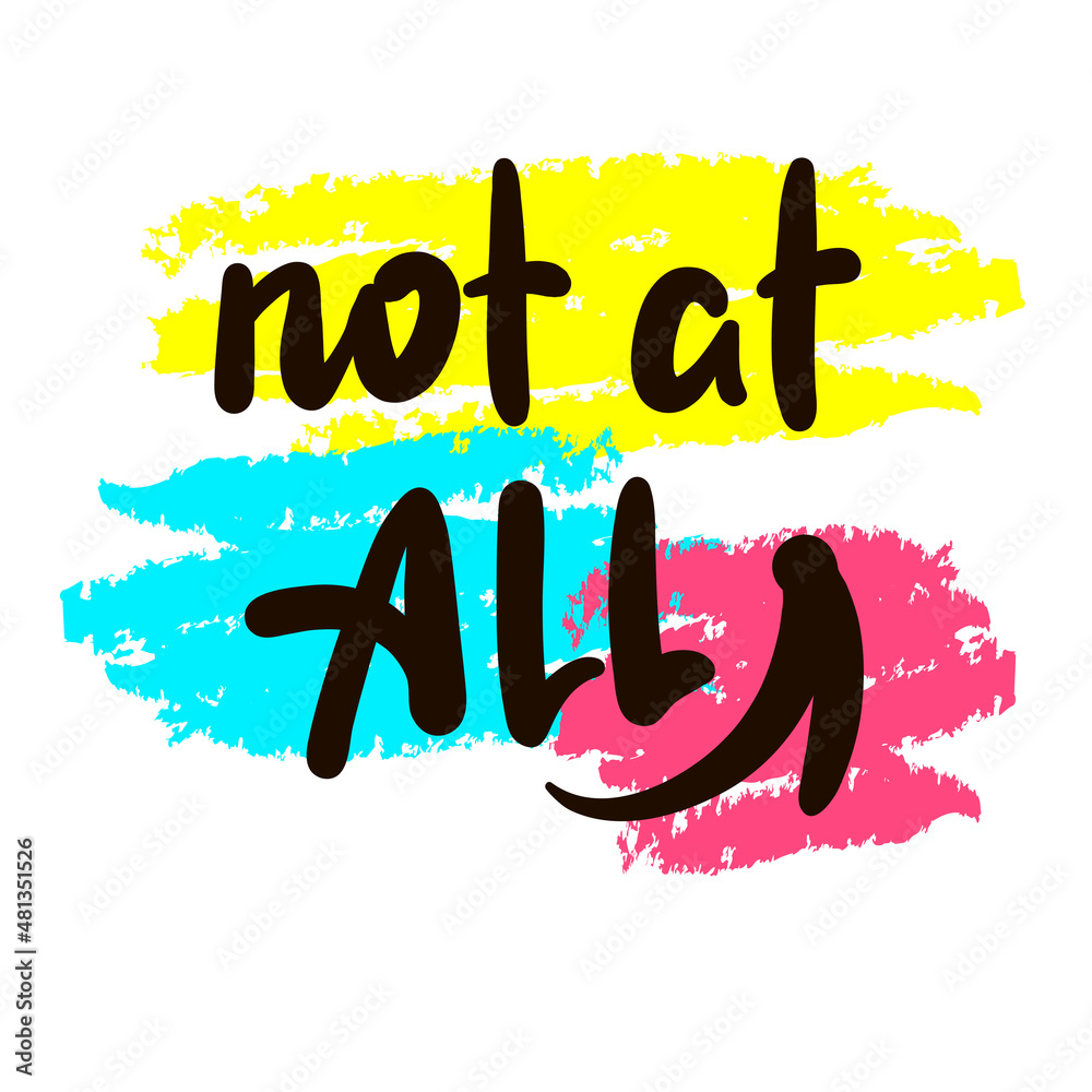 Not at all - inspire motivational quote. Youth slang. Hand drawn ...