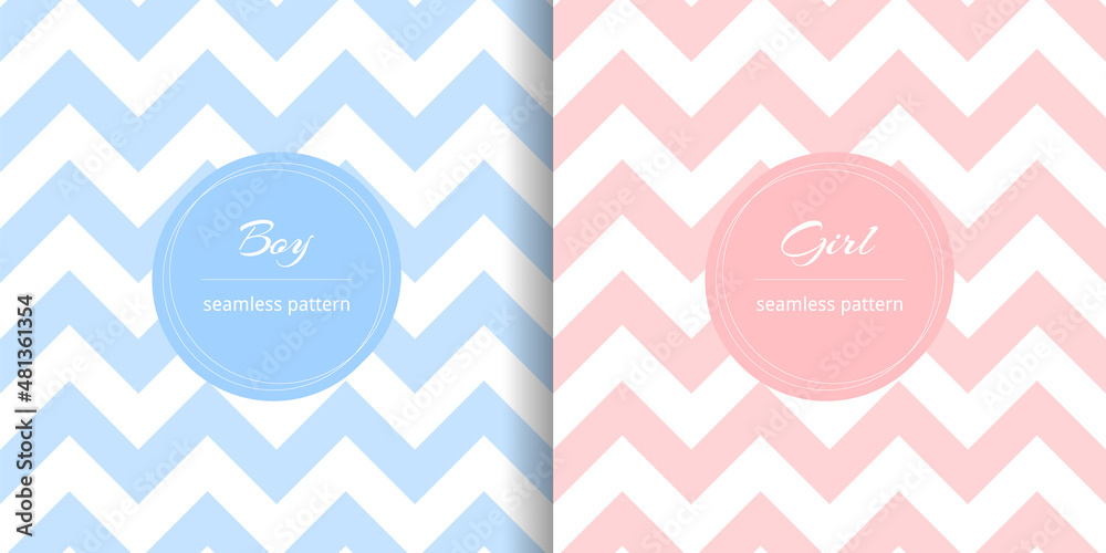 Cute Blue Chevron Patterns