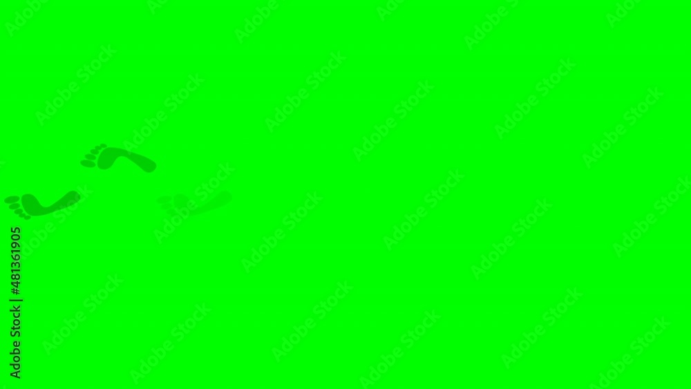 Human footprint animation. Leaving wet, dry bare foot prints on the ...