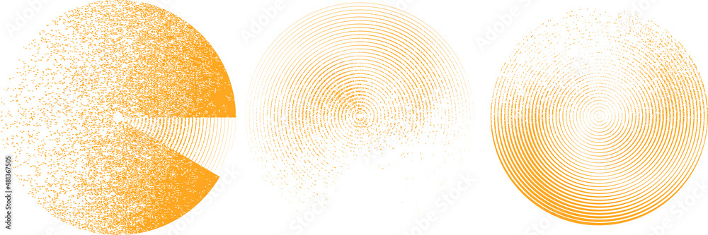 Grunge lines in Circle Form . Spiral Vector Illustration .Textured ...