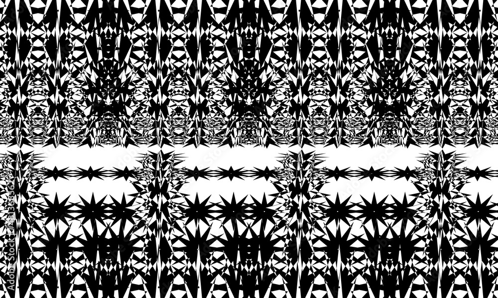black mesmerizing pattern with distortions in the style of op-art Stock ...