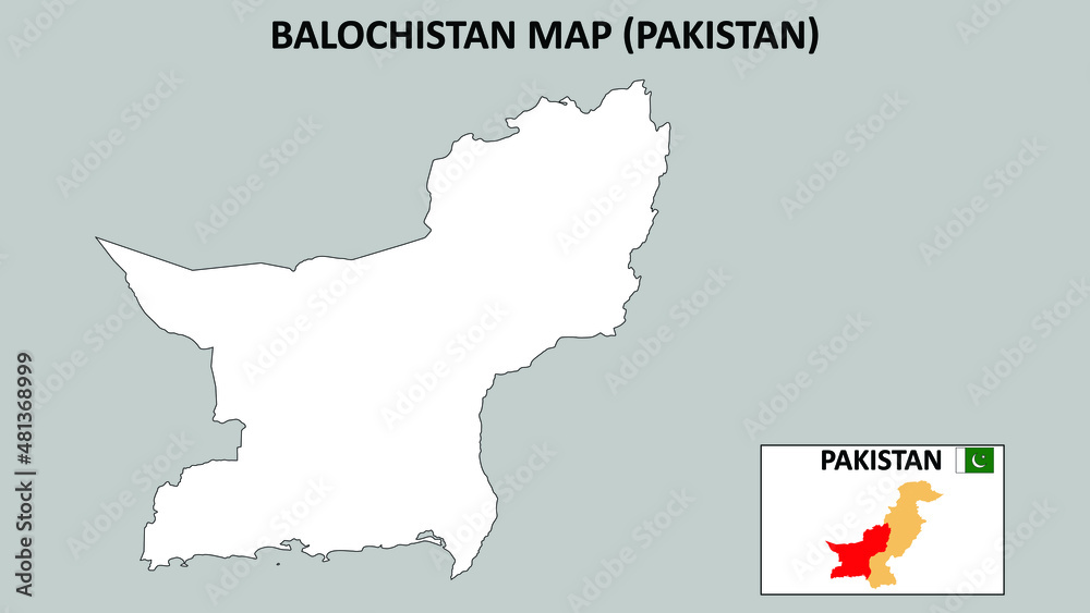 Balochistan Map. Balochistan Map Pakistan with white background and ...