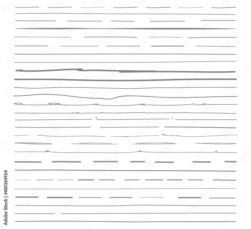 Black lines hand drawn vector set isolated on white background ...