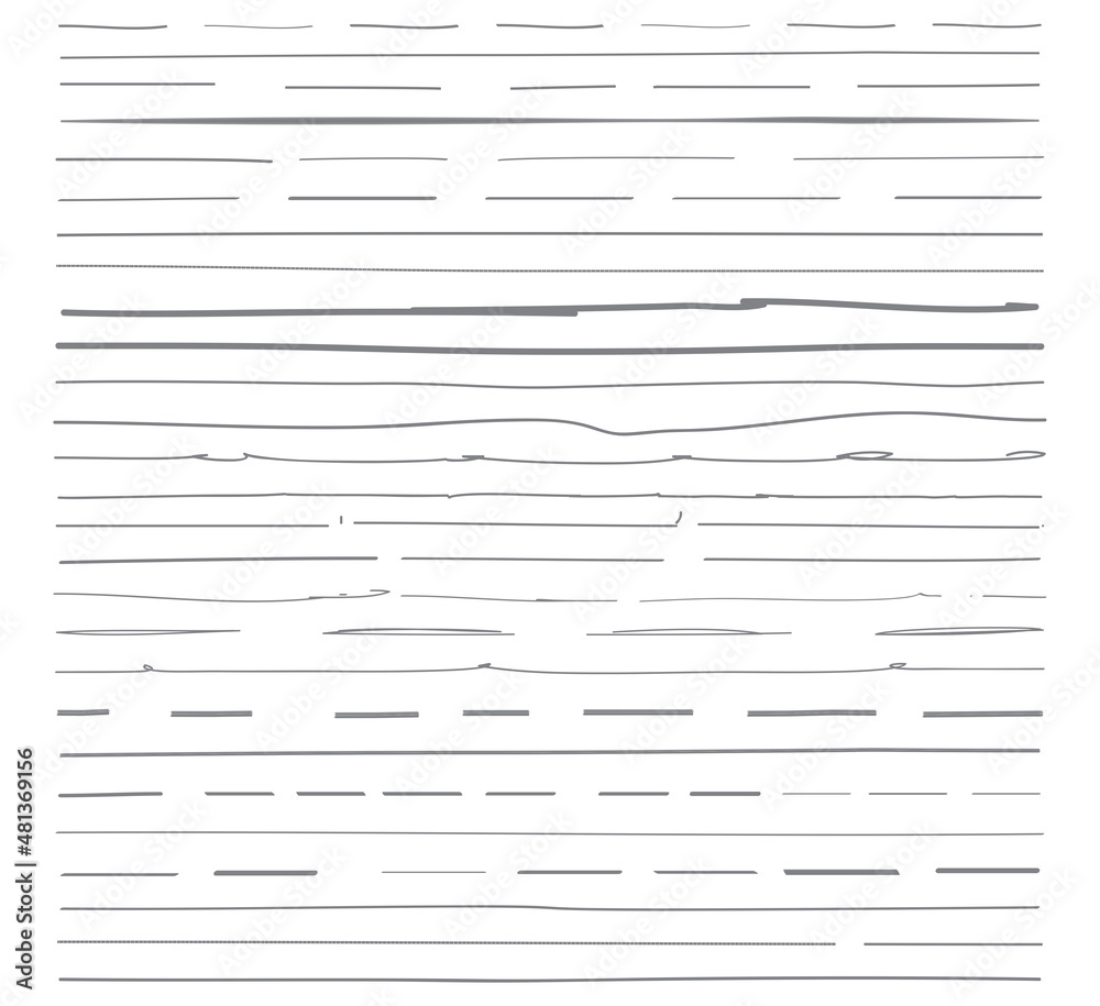 Black lines hand drawn vector set isolated on white background ...