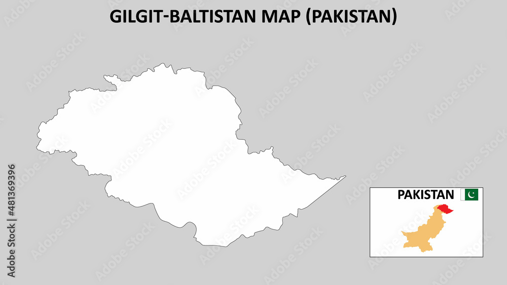 Gilgit Baltistan Map. Gilgit Baltistan Map Pakistan with white ...